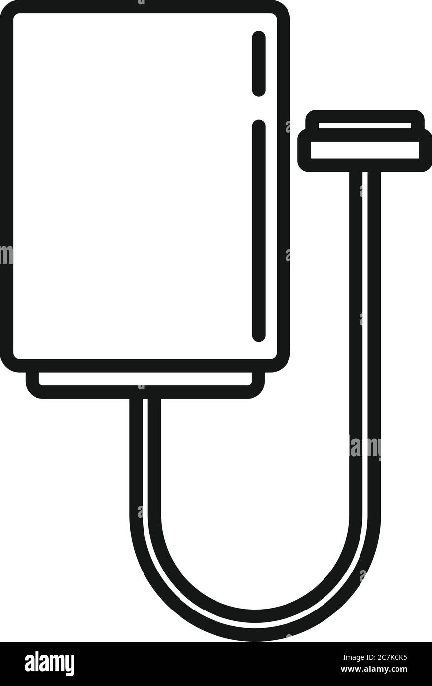 Electric vehicle repair cable icon. Outline electric vehicle repair ...