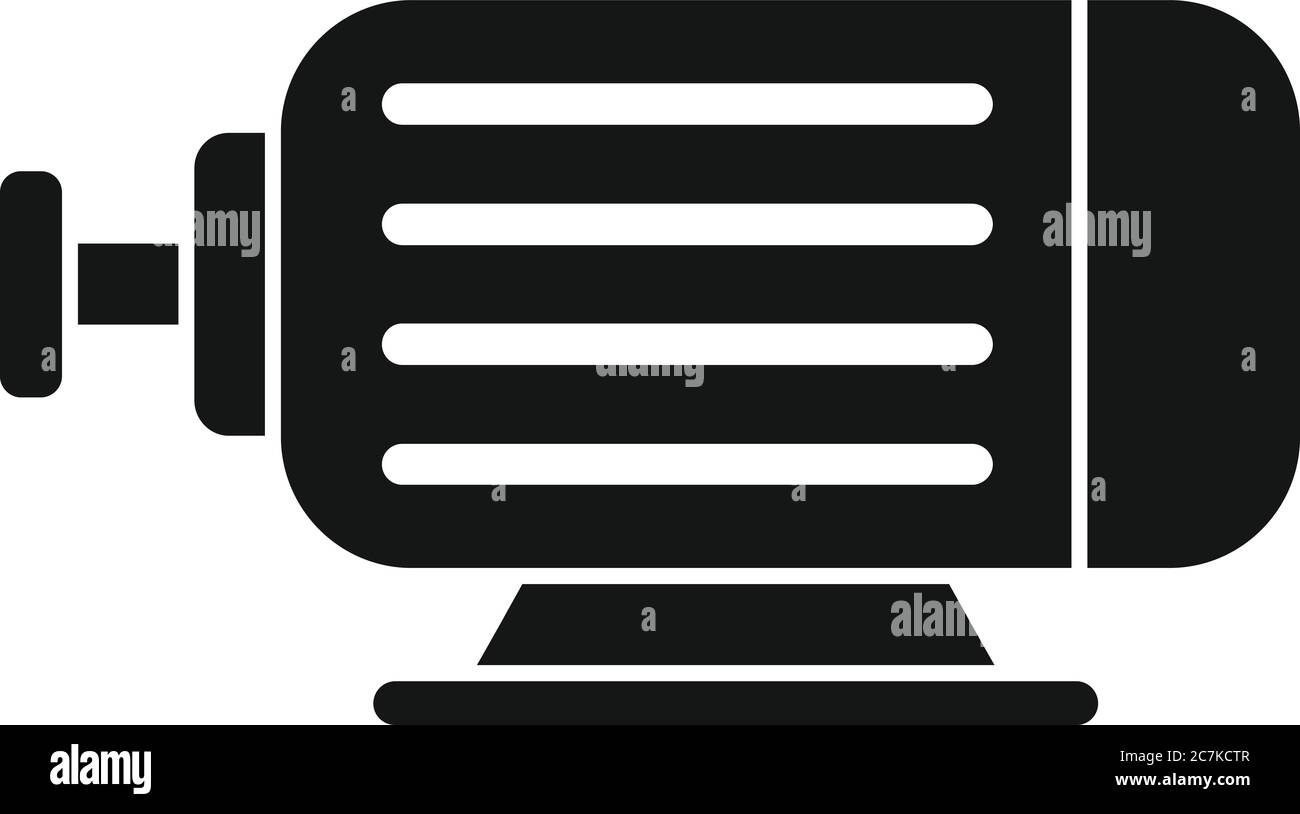 Electric power motor icon. Simple illustration of electric power motor ...