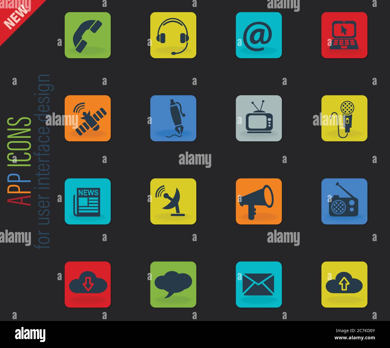 communication icon set Stock Vector Image & Art - Alamy