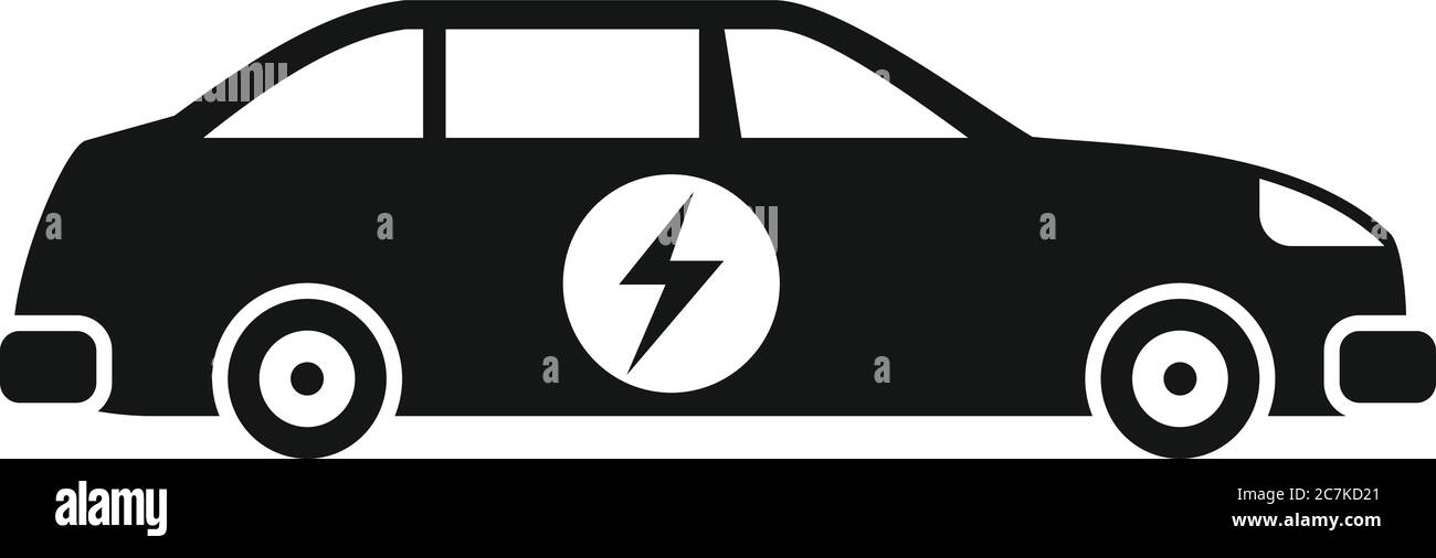 Electric car icon. Simple illustration of electric car vector icon for ...