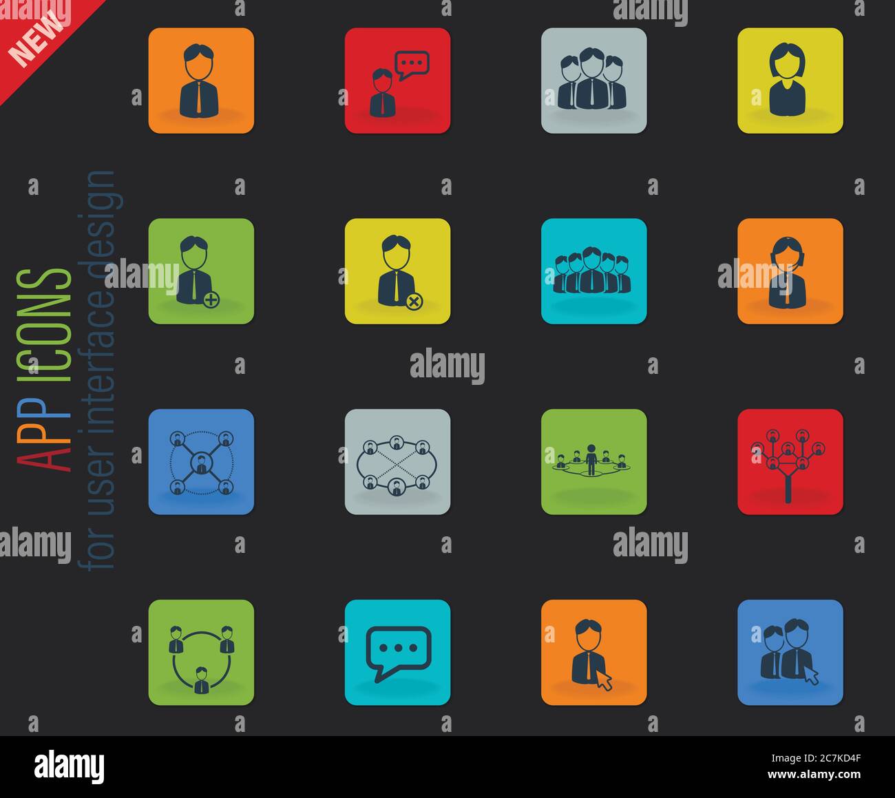 Community simply icons Stock Vector Image & Art - Alamy