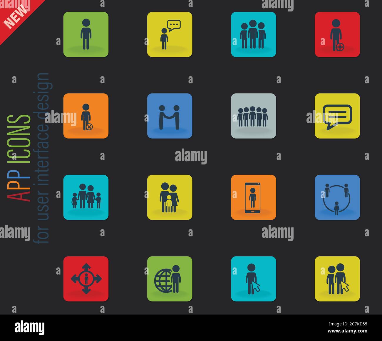 Community simply icons Stock Vector Image & Art - Alamy