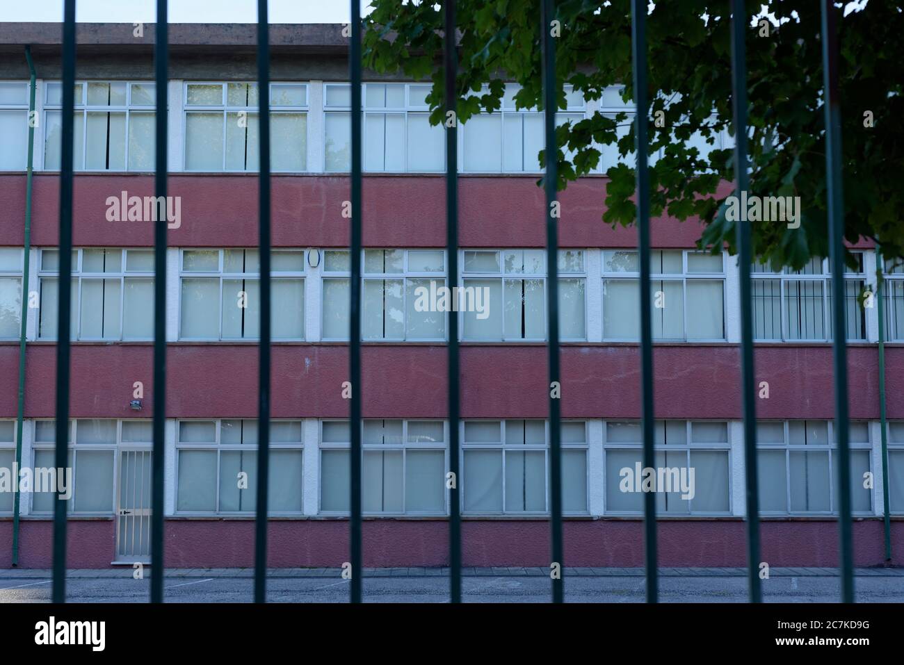 old school building in Portugal. Secondary school, built in the 80's ...