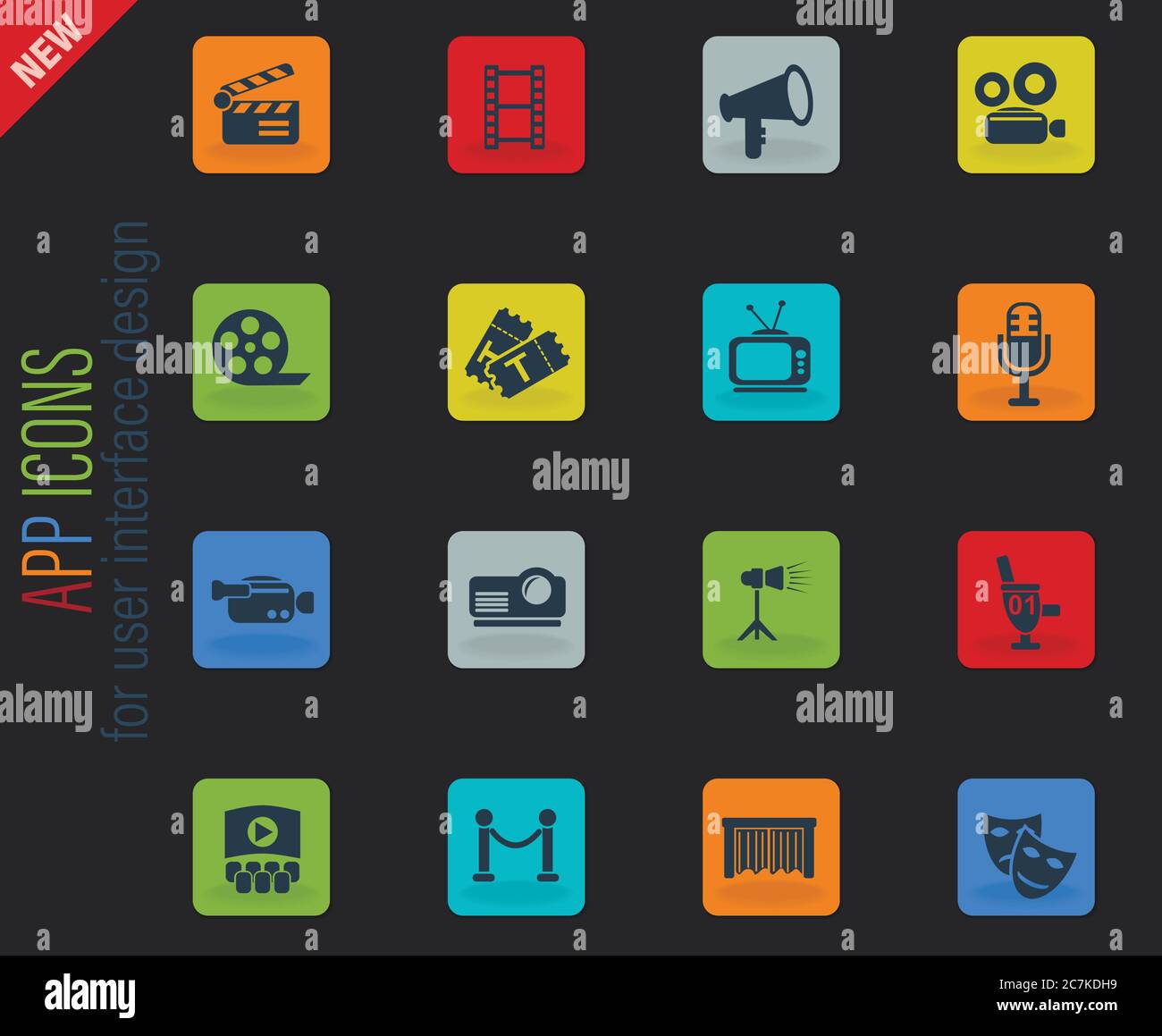 cinema icon set Stock Vector Image & Art - Alamy