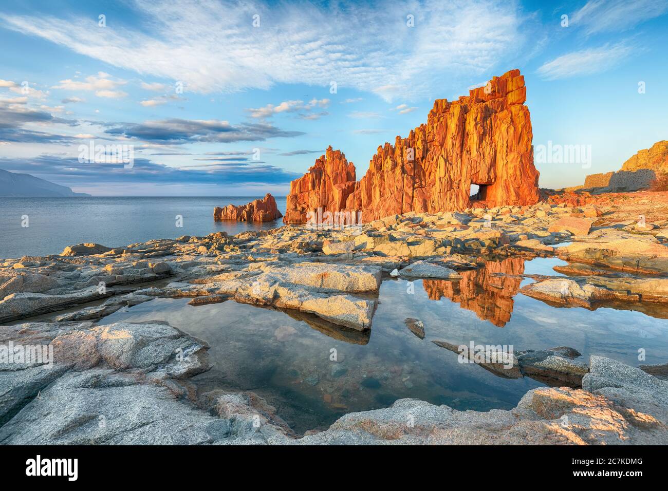 Awesome sunset view of Red Rocks (called "Rocce Rosse") in Arbatax ...