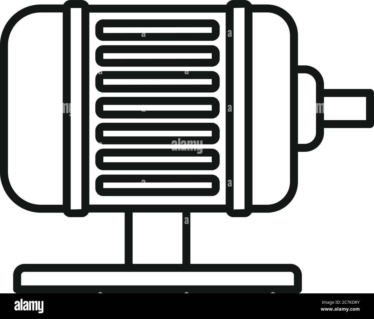 Electric motor icon. Outline electric motor vector icon for web design ...