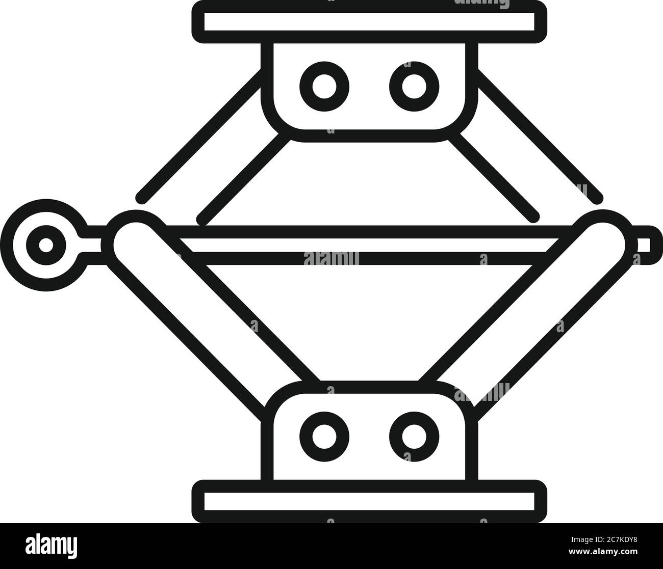 Jack screw icon. Outline jack screw vector icon for web design isolated ...