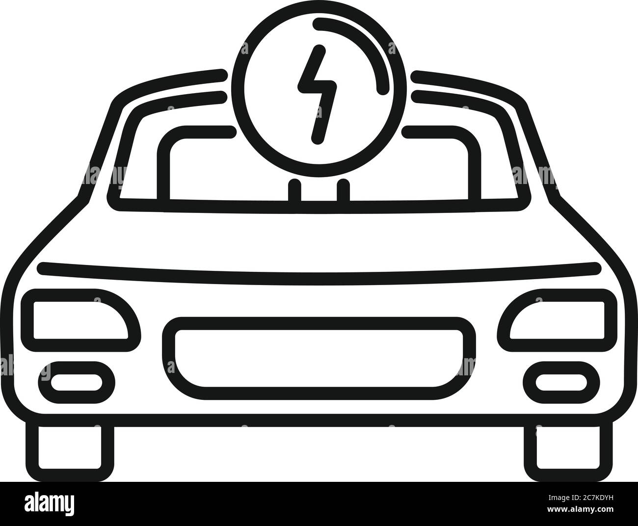 Electric car repair icon. Outline electric car repair vector icon for ...