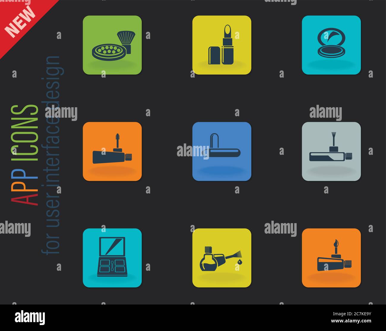 make-up products icons Stock Vector Image & Art - Alamy