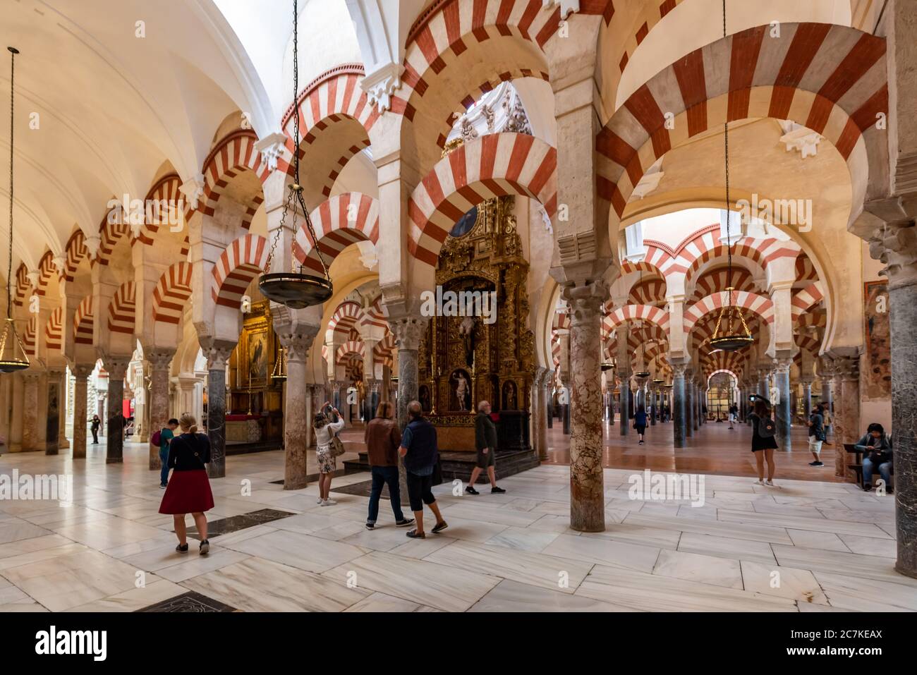 The columns and double-tiered arches in the original section of the ...