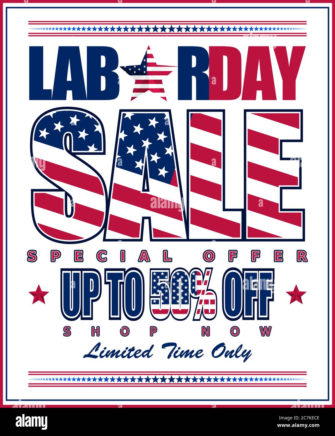 Vector illustration for promotional sales for US Labor Day. Perfect for ...