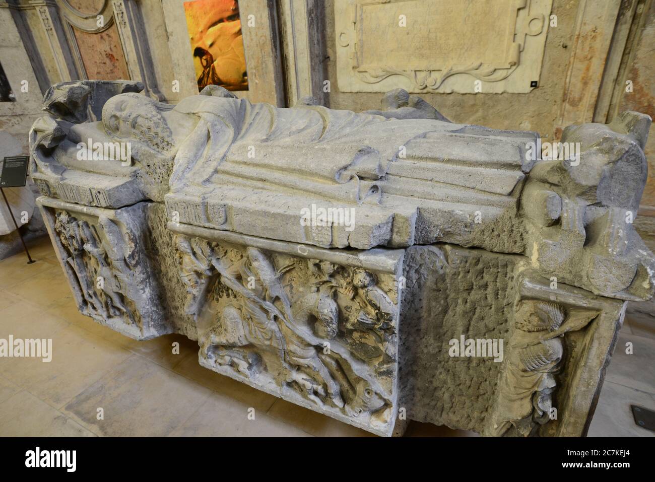 tomb of D. Fernando Sanches in Convento do Carmo, Lisbon Stock Photo ...