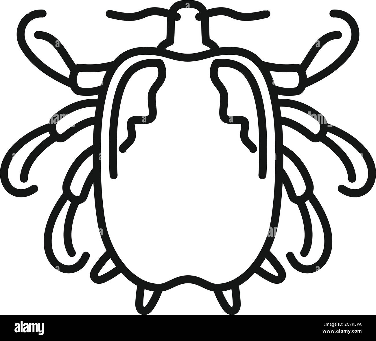 Serious human bug icon. Outline serious human bug vector icon for web design isolated on white ...