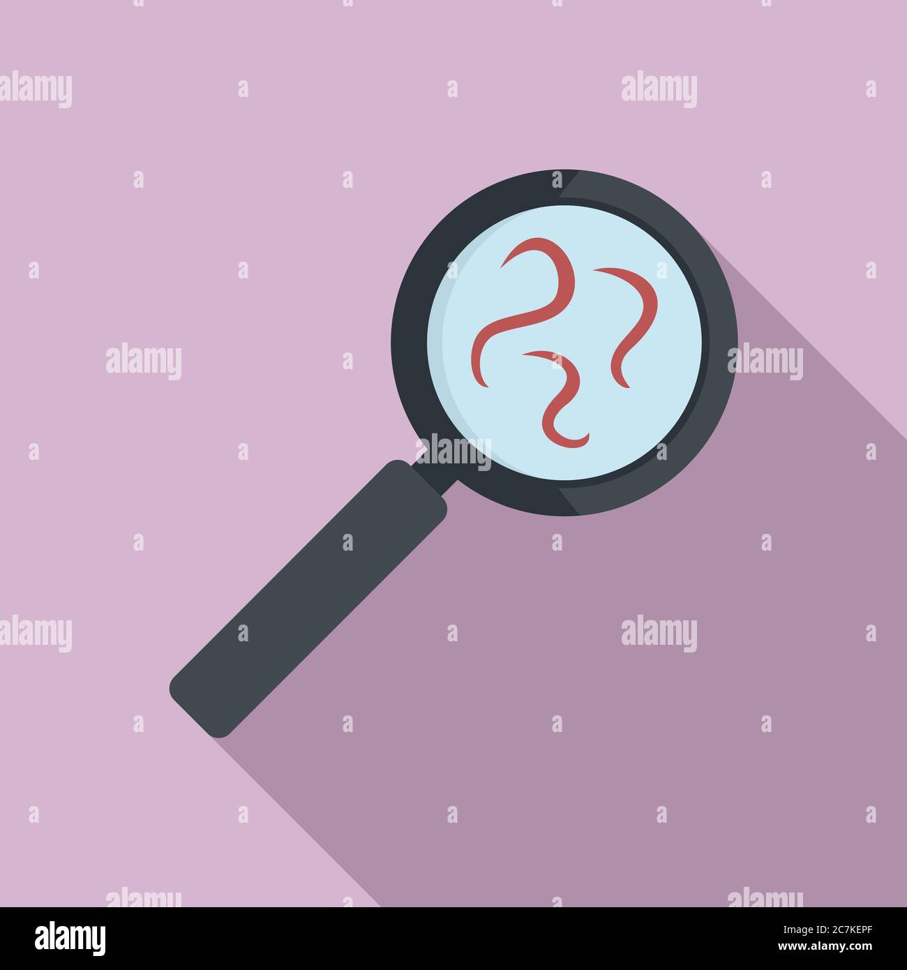 Bug under magnifying glass Stock Vector Images - Alamy