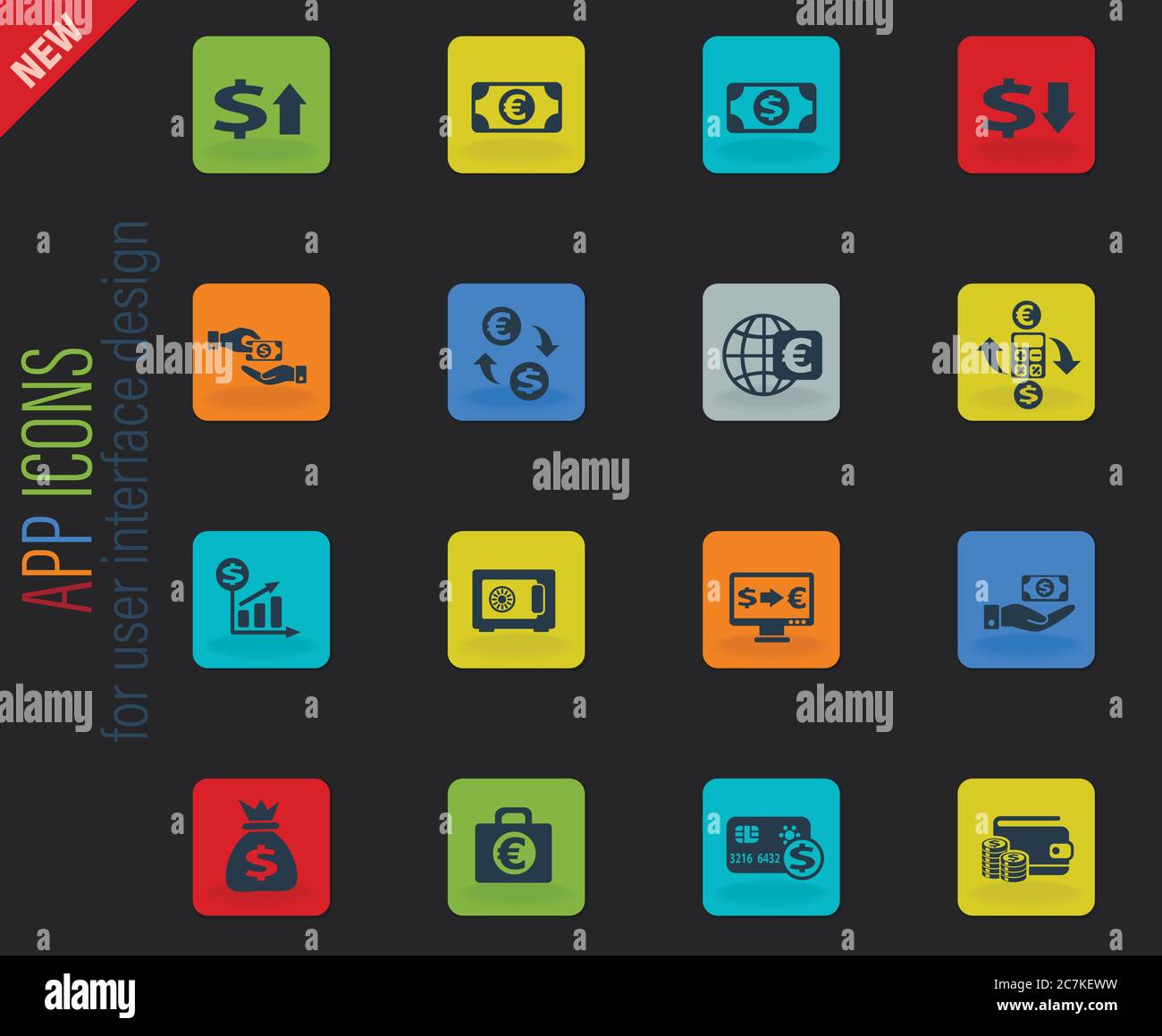 currency exchange icon set Stock Vector Image & Art - Alamy