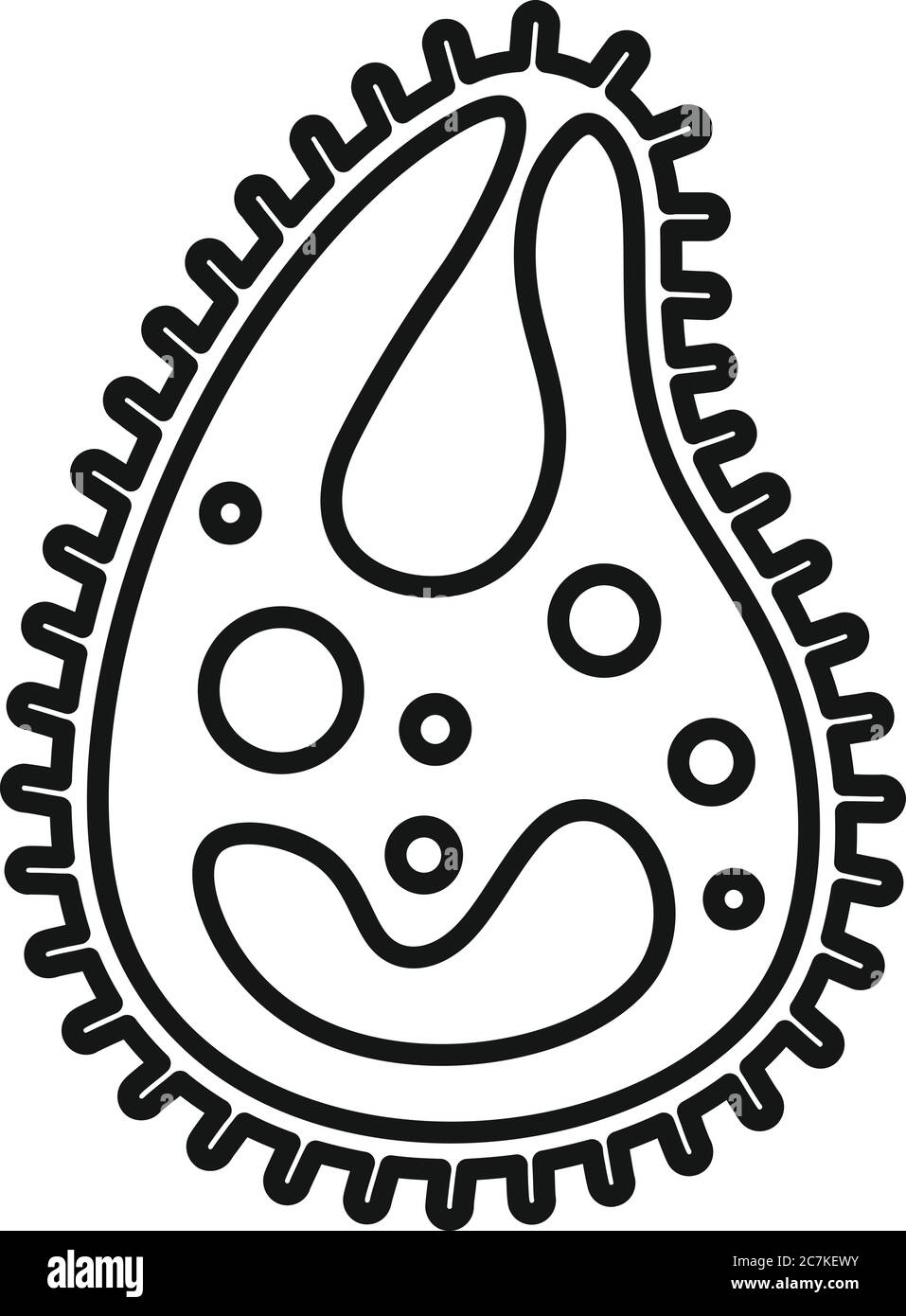 Infection cell parasite icon. Outline infection cell parasite vector ...
