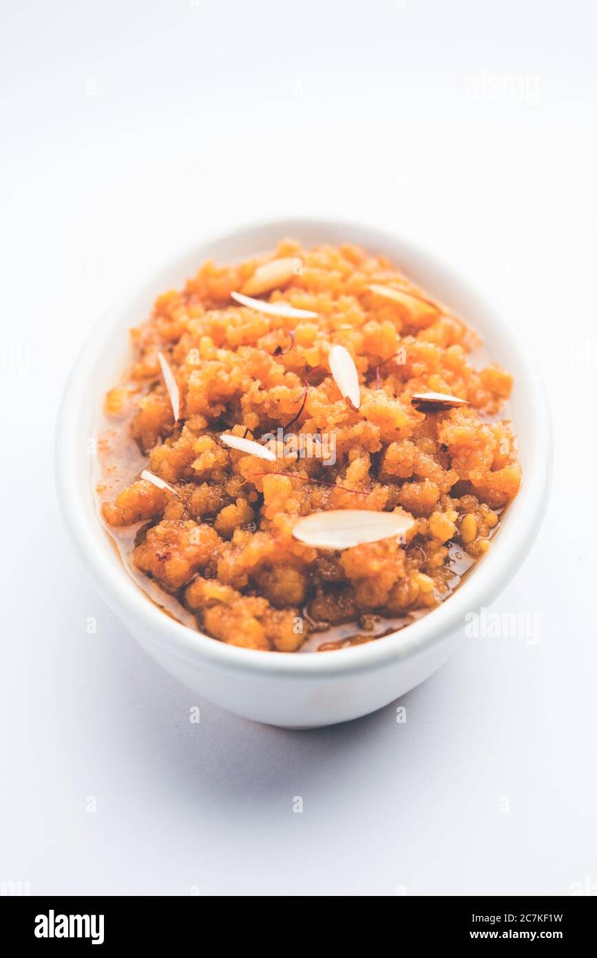 Moong dal halwa is a classic Indian sweet dish made with moong lentils ...