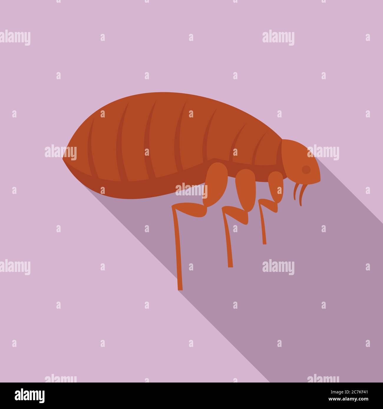 Parasite bug icon. Flat illustration of parasite bug vector icon for ...