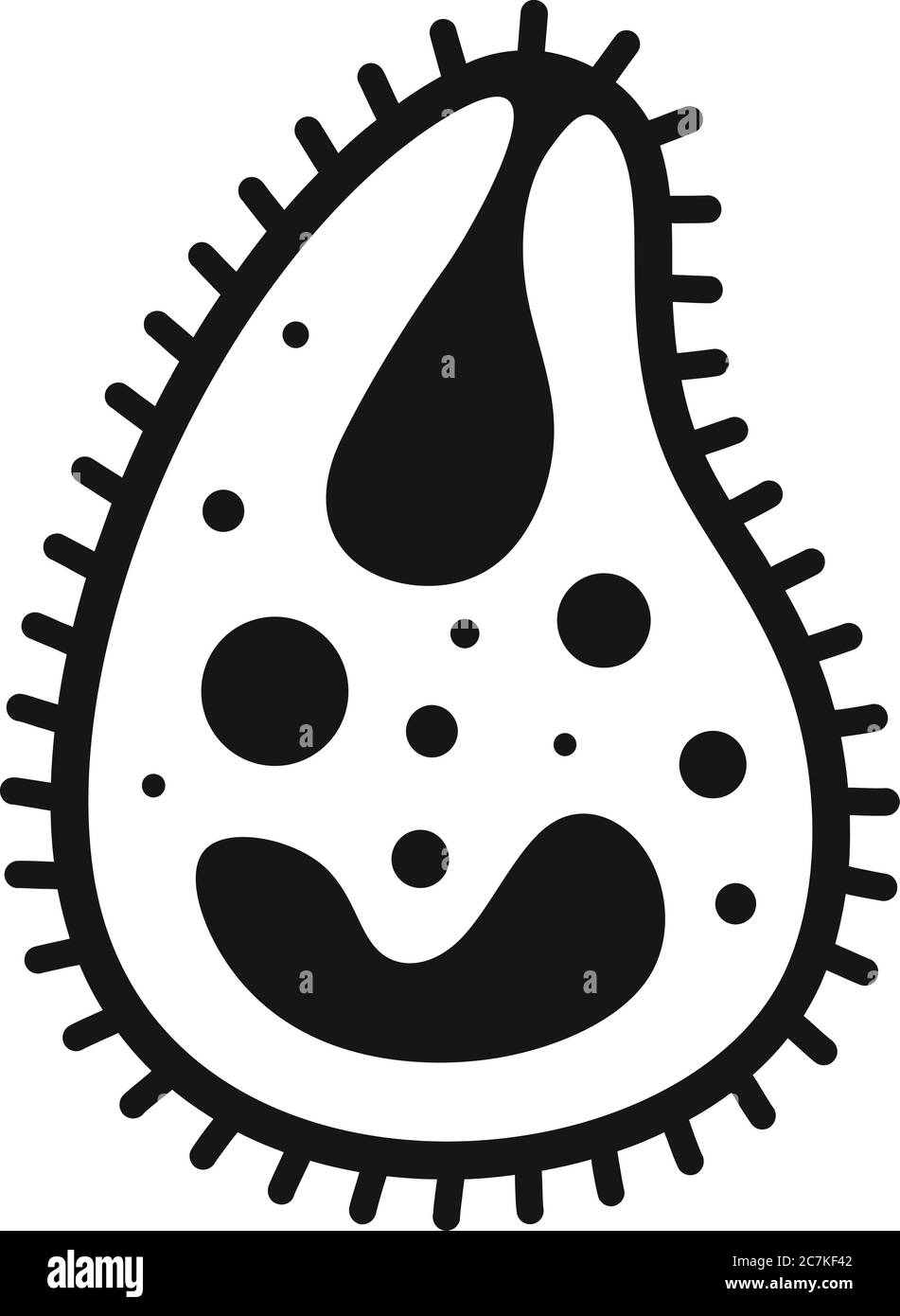 Infection cell parasite icon. Simple illustration of infection cell ...