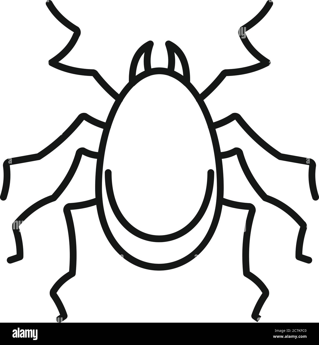 Spider parasite icon. Outline spider parasite vector icon for web ...