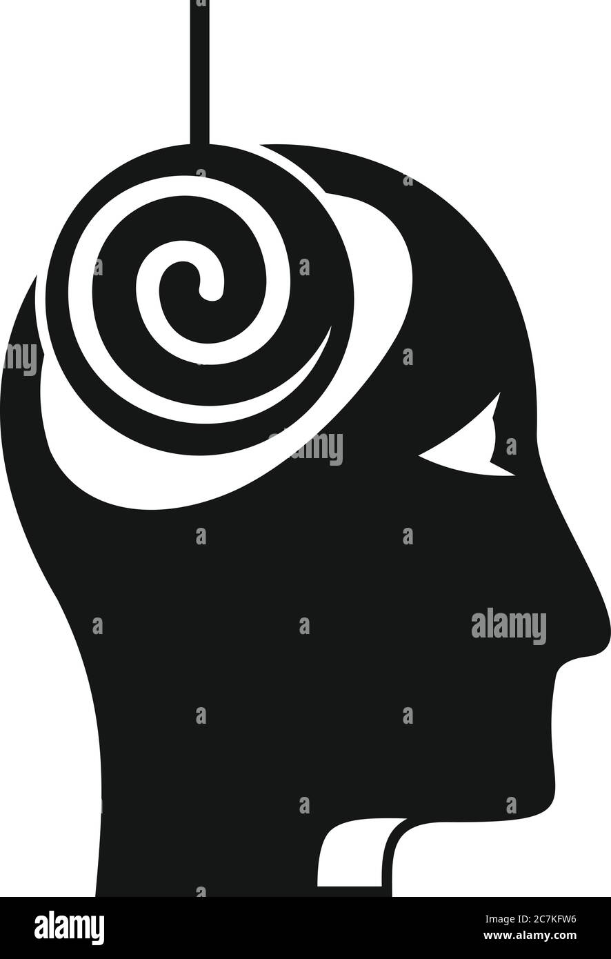 Hypnosis treatment icon. Simple illustration of hypnosis treatment ...