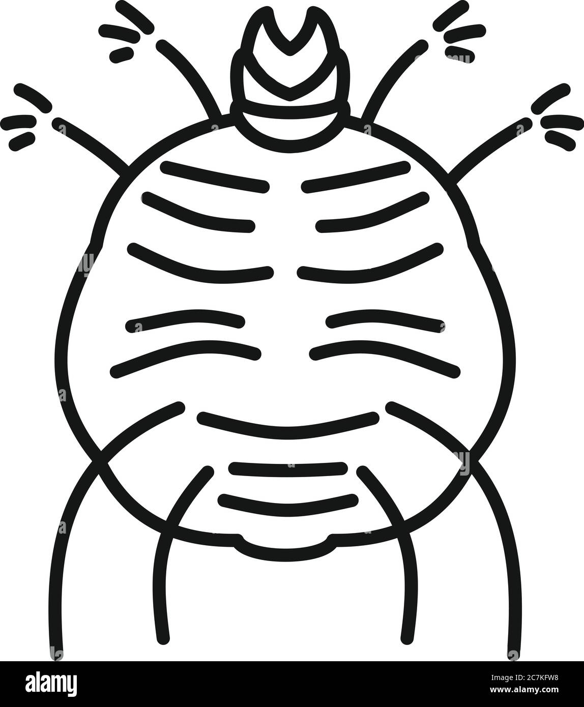 Bug icon. Outline bug vector icon for web design isolated on white ... Bug icon. Outline bug vector icon for web design isolated on white ...