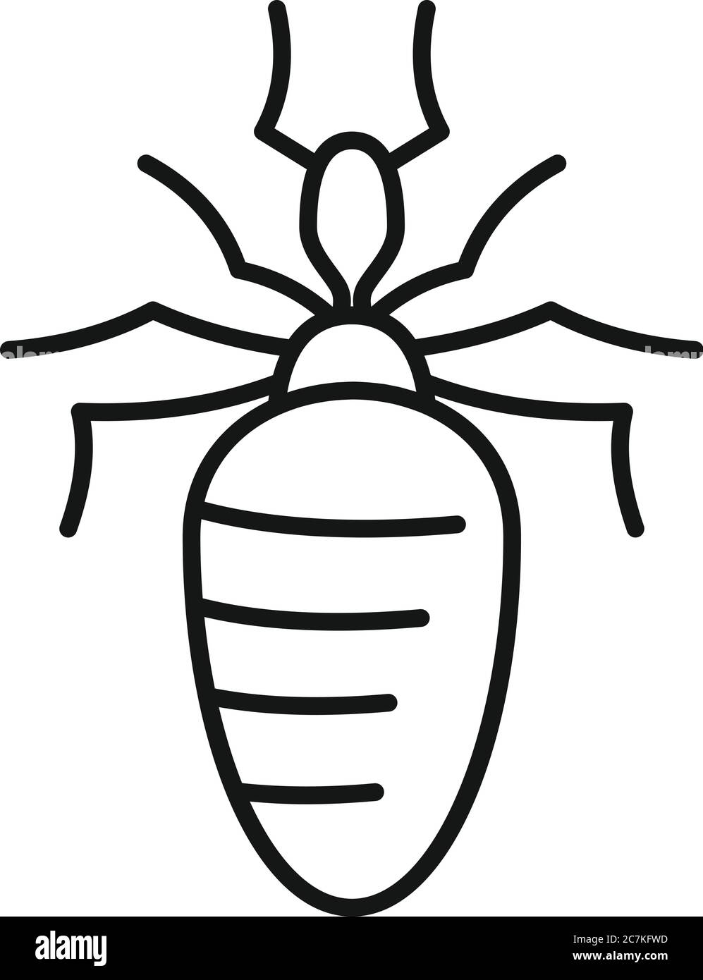 Insect nature bug icon. Outline insect nature bug vector icon for web design isolated on white ...
