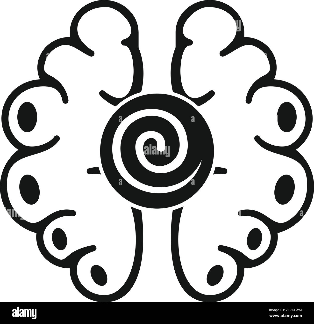 Brain hypnosis icon. Simple illustration of brain hypnosis vector icon ...
