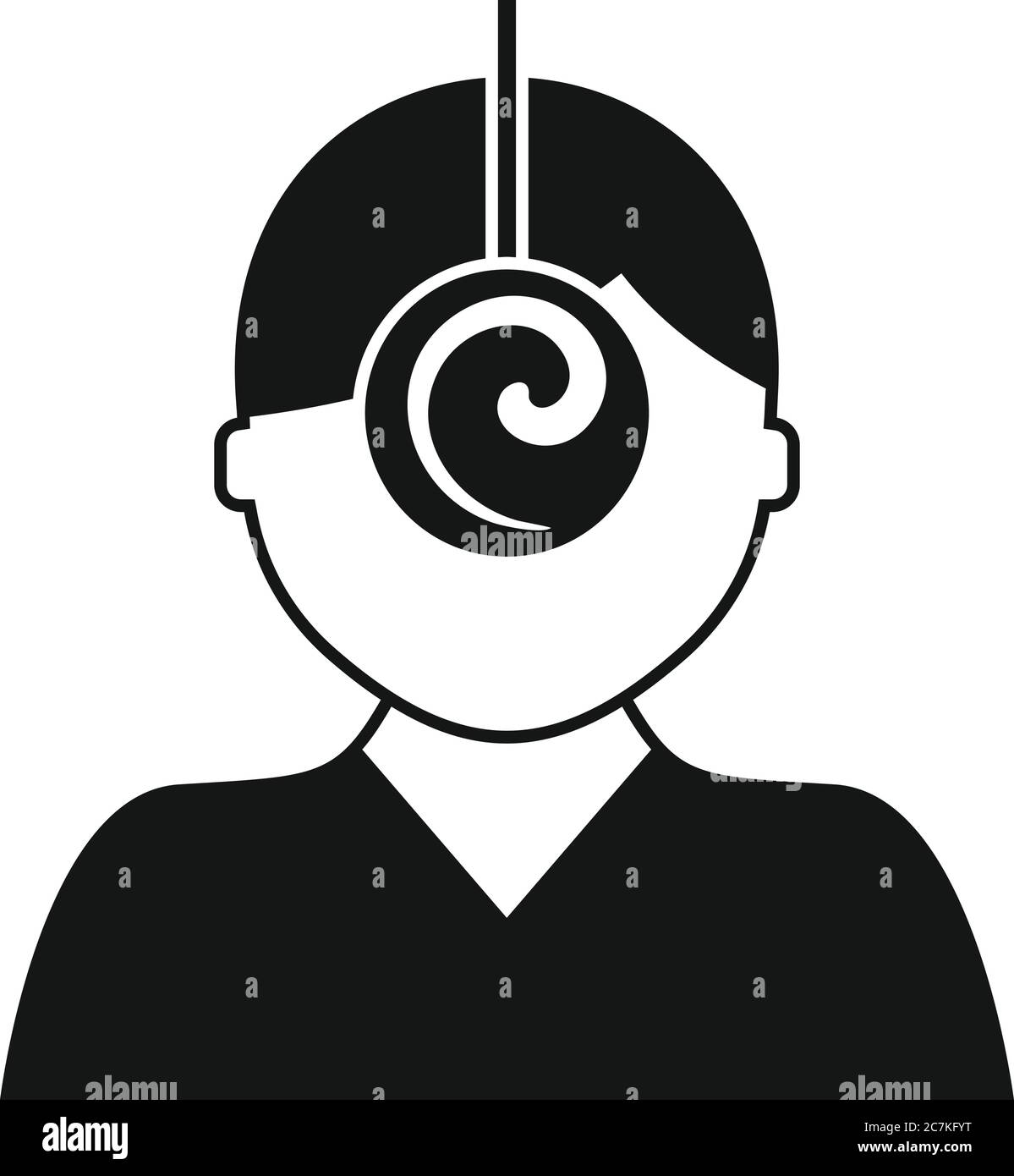Psychologist hypnosis icon. Simple illustration of psychologist ...