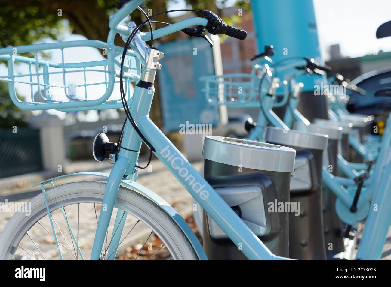 Biconde, bike sharing project in Vila do Conde, Portugal Stock Photo ...
