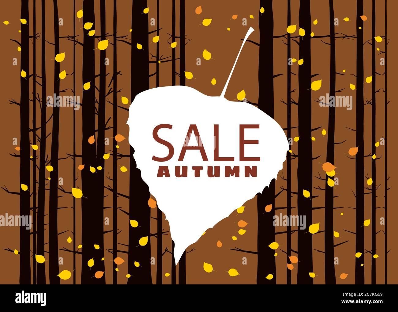 Sale autumn on an autumn leaf, fall, background landscape forest, tree ...