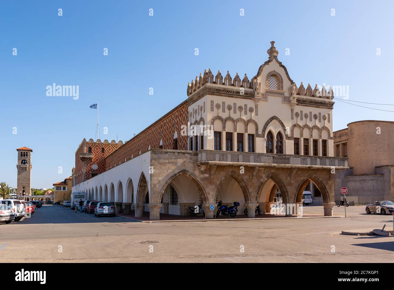 RHODES, GREECE - May 13, 2018: he Governor's Palace, the building of ...