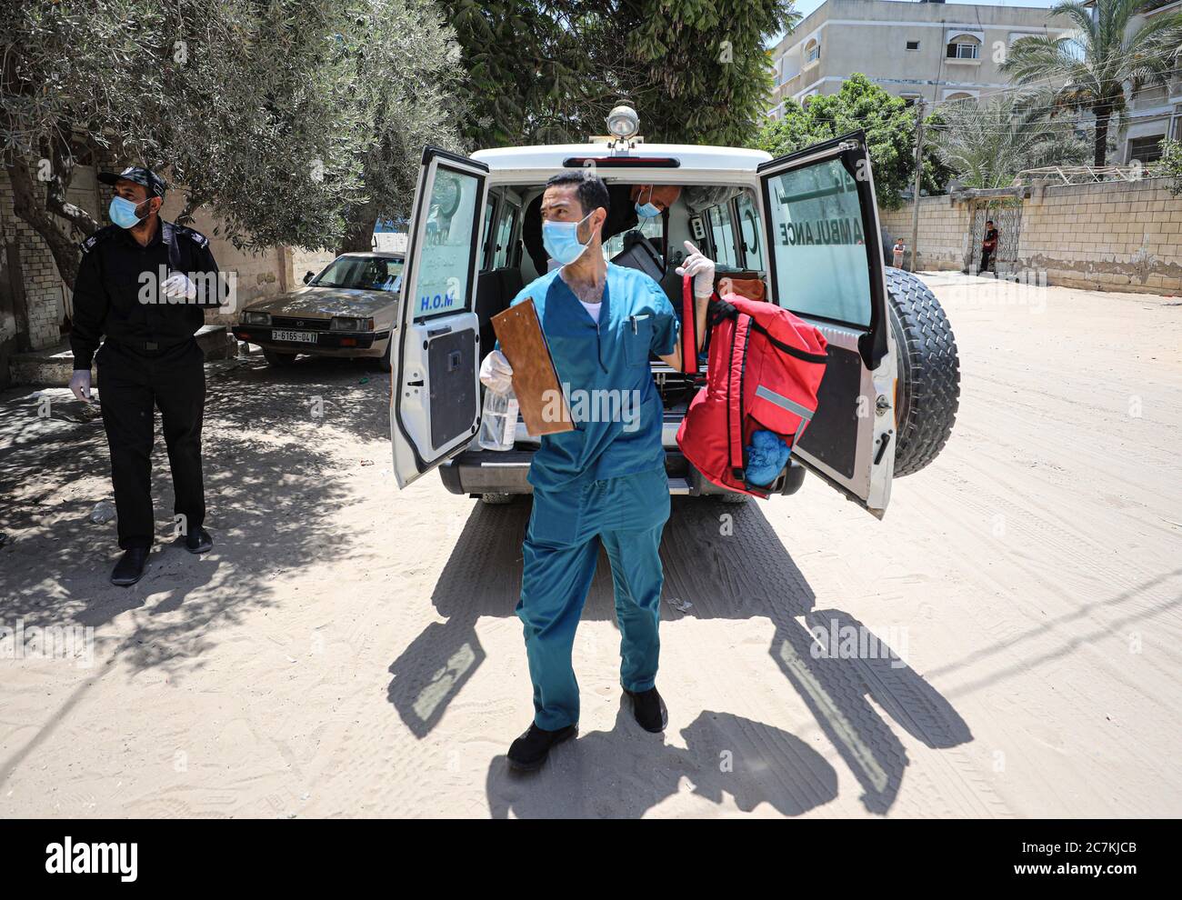 Gaza City, The Gaza Strip, Palestine. 18th July, 2020. Members of ...