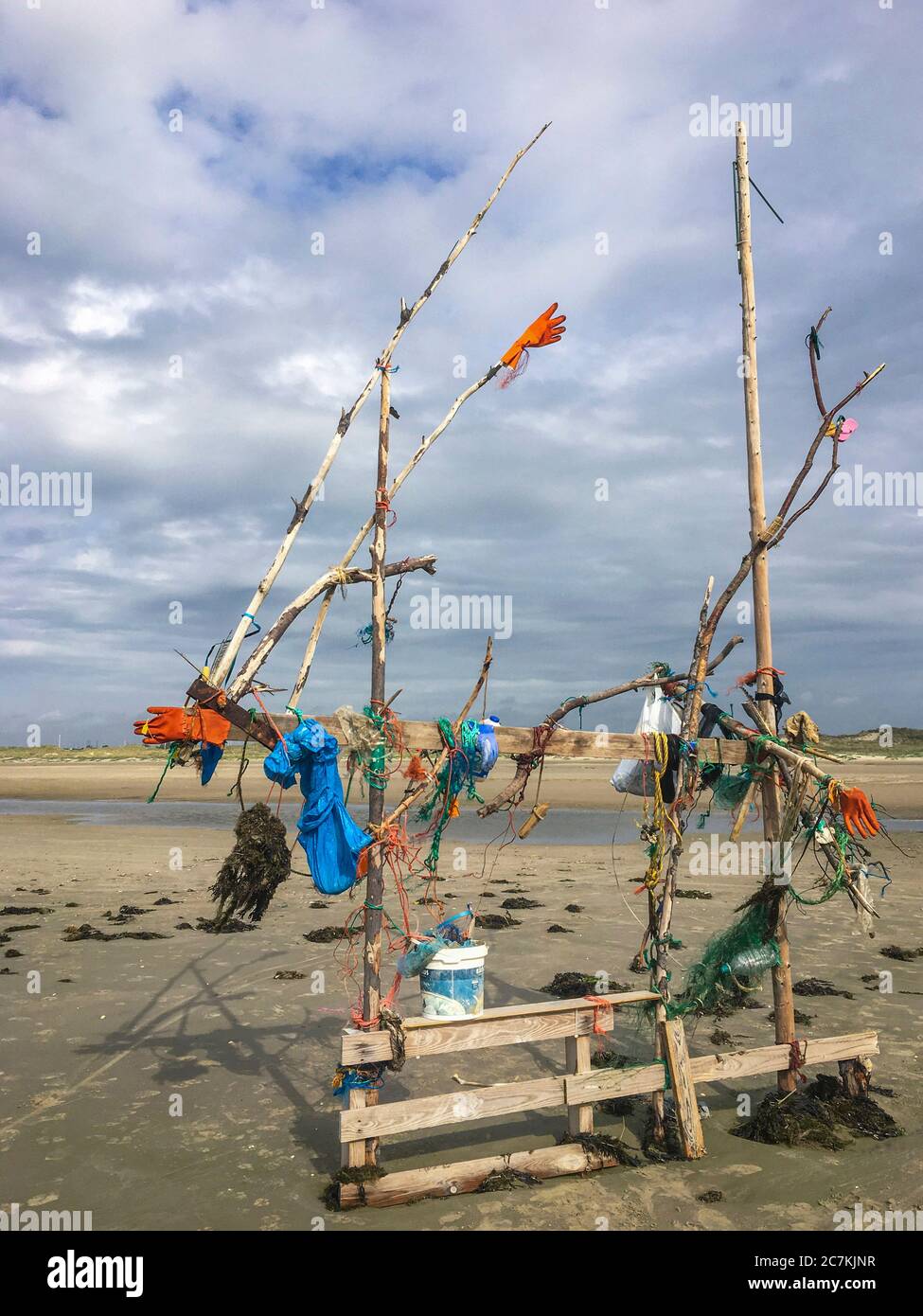 Waste, installation, plastic waste, marine pollution, beach goods Stock ...