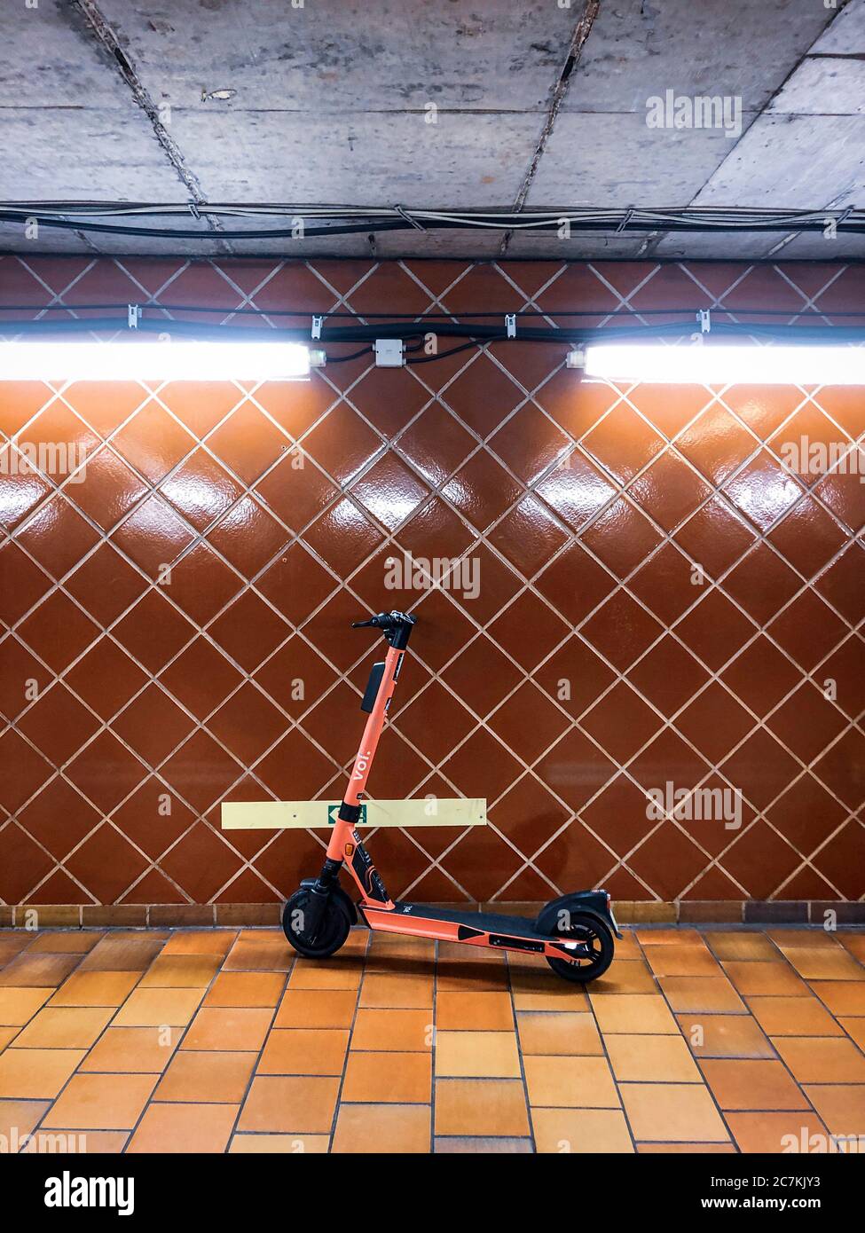 Electric scooter, scooter, parking, climate protection, sustainability ...