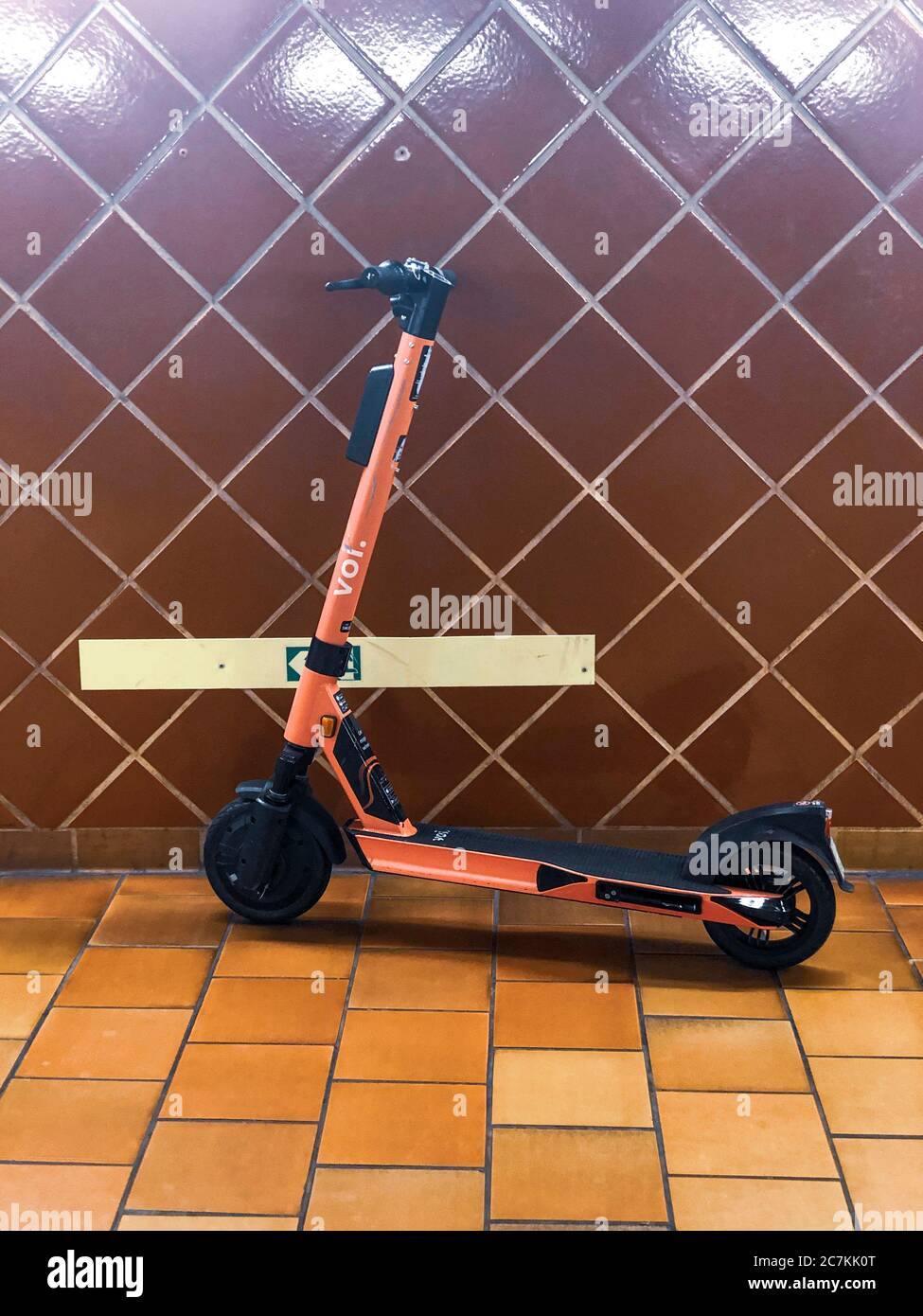 Electric scooter, scooter, parking, climate protection, sustainability ...