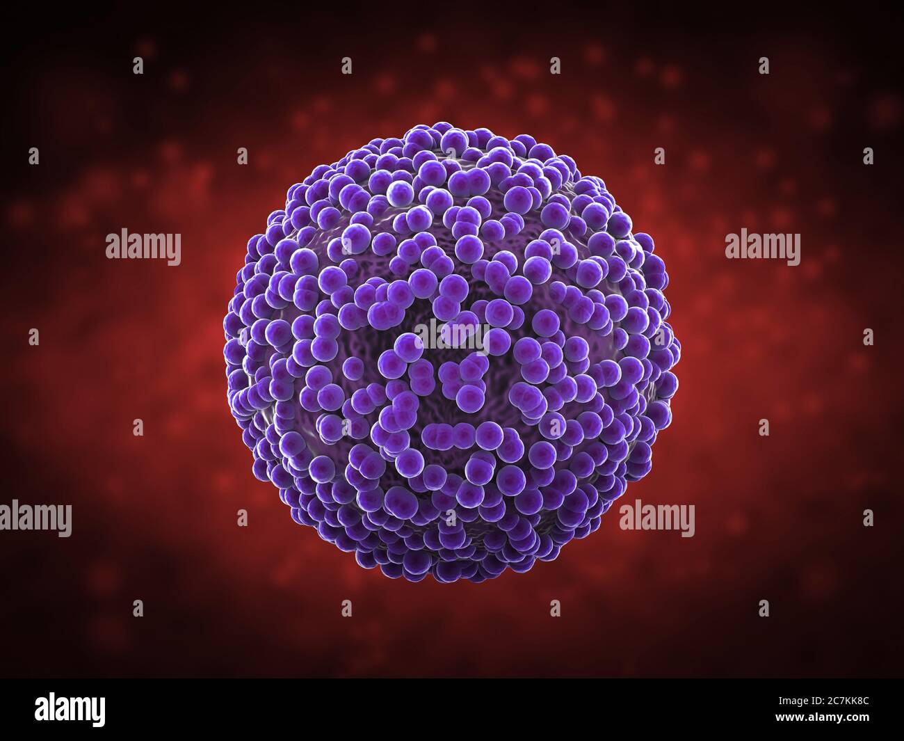 3d rendering violet cancer cell in blood Stock Photo - Alamy