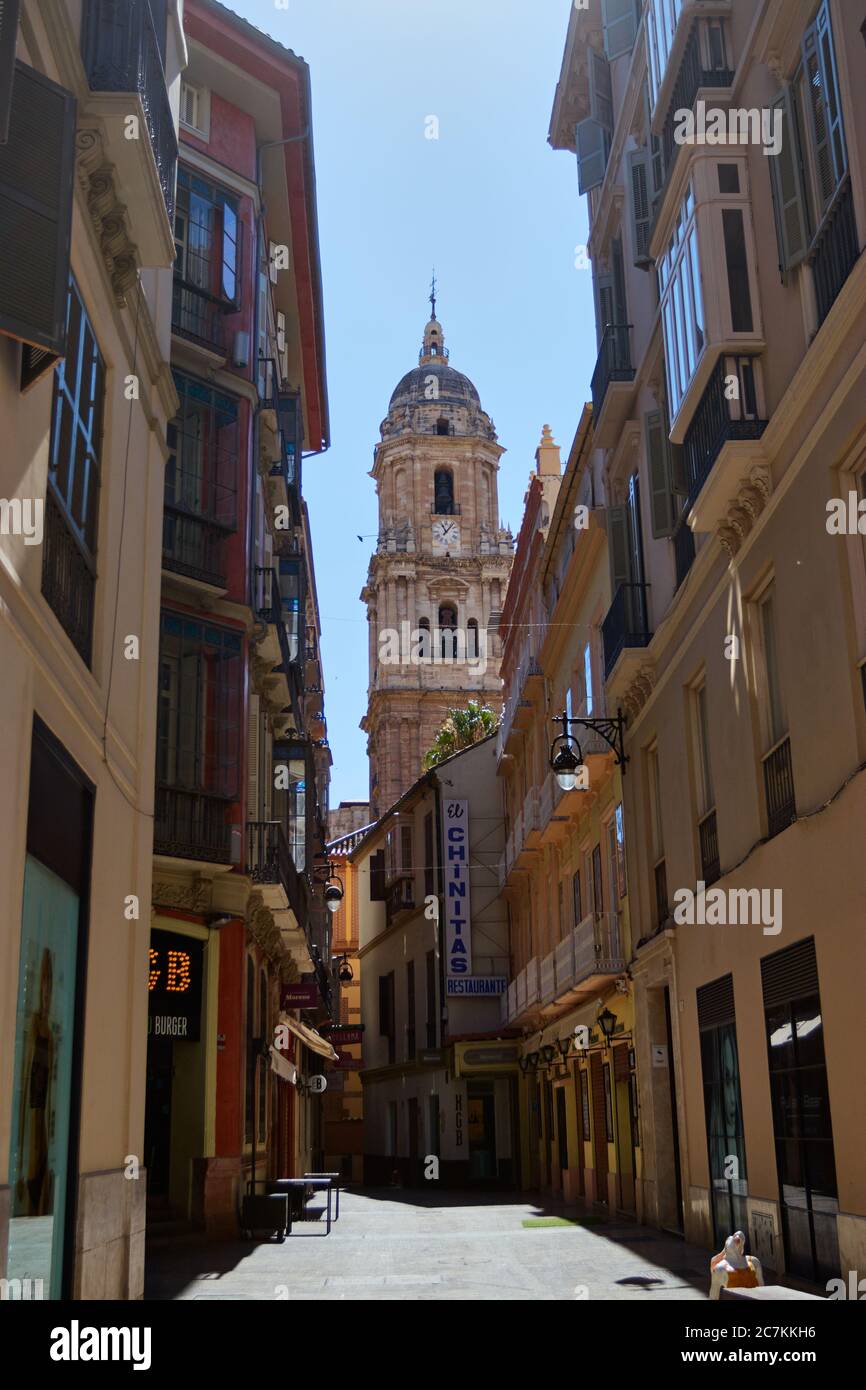 Catedral de la Encarnación de Málaga view from the side streets of ...