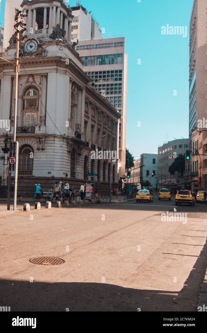Streets of Rio downtown with buildings and people Stock Photo - Alamy