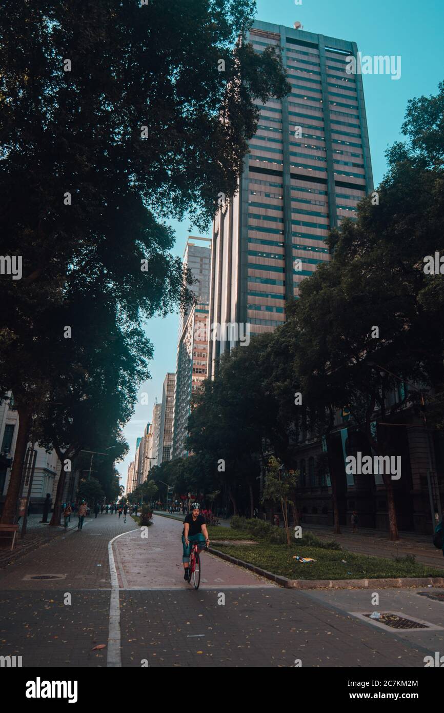 Streets of Rio downtown with buildings and people Stock Photo - Alamy