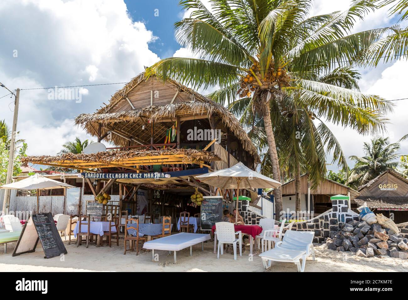 Beachfront restaurant, Ramena Bay, Diego Suarez, Antsiranana ...