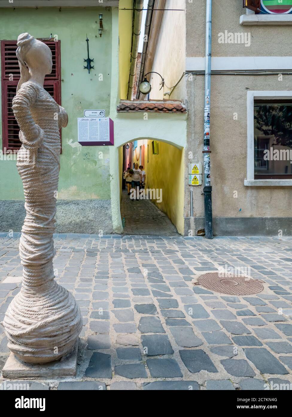 Brasov/Romania - 06.28.2020: Rope street (strada sforii) located in ...