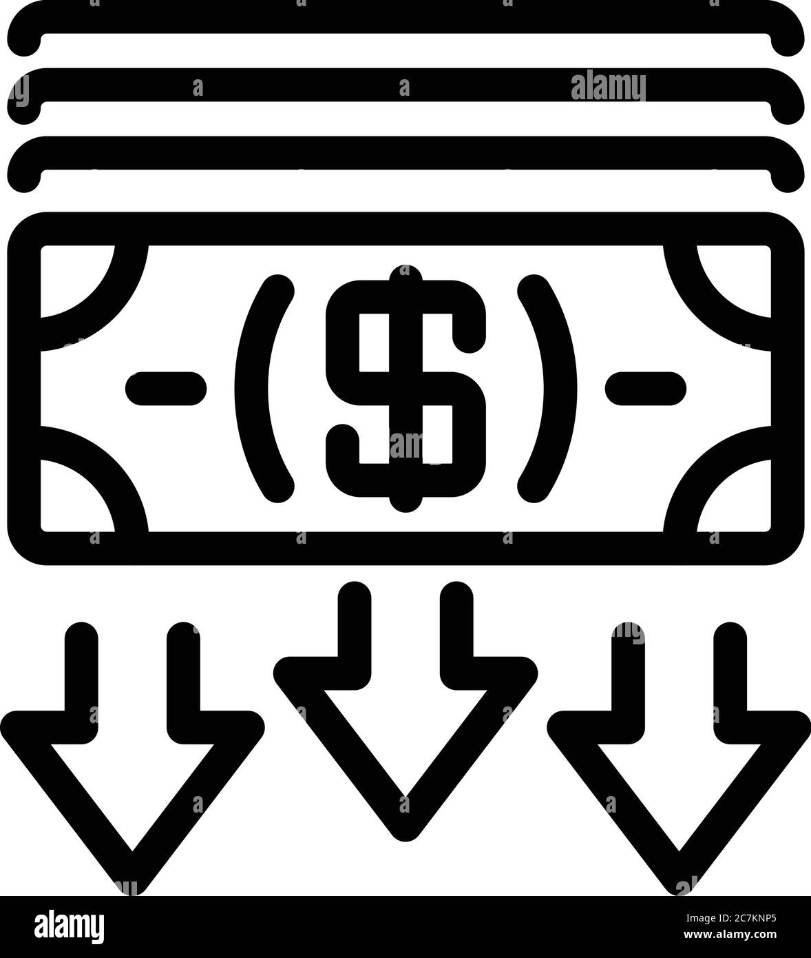 Crisis cash money icon, outline style Stock Vector Image & Art - Alamy