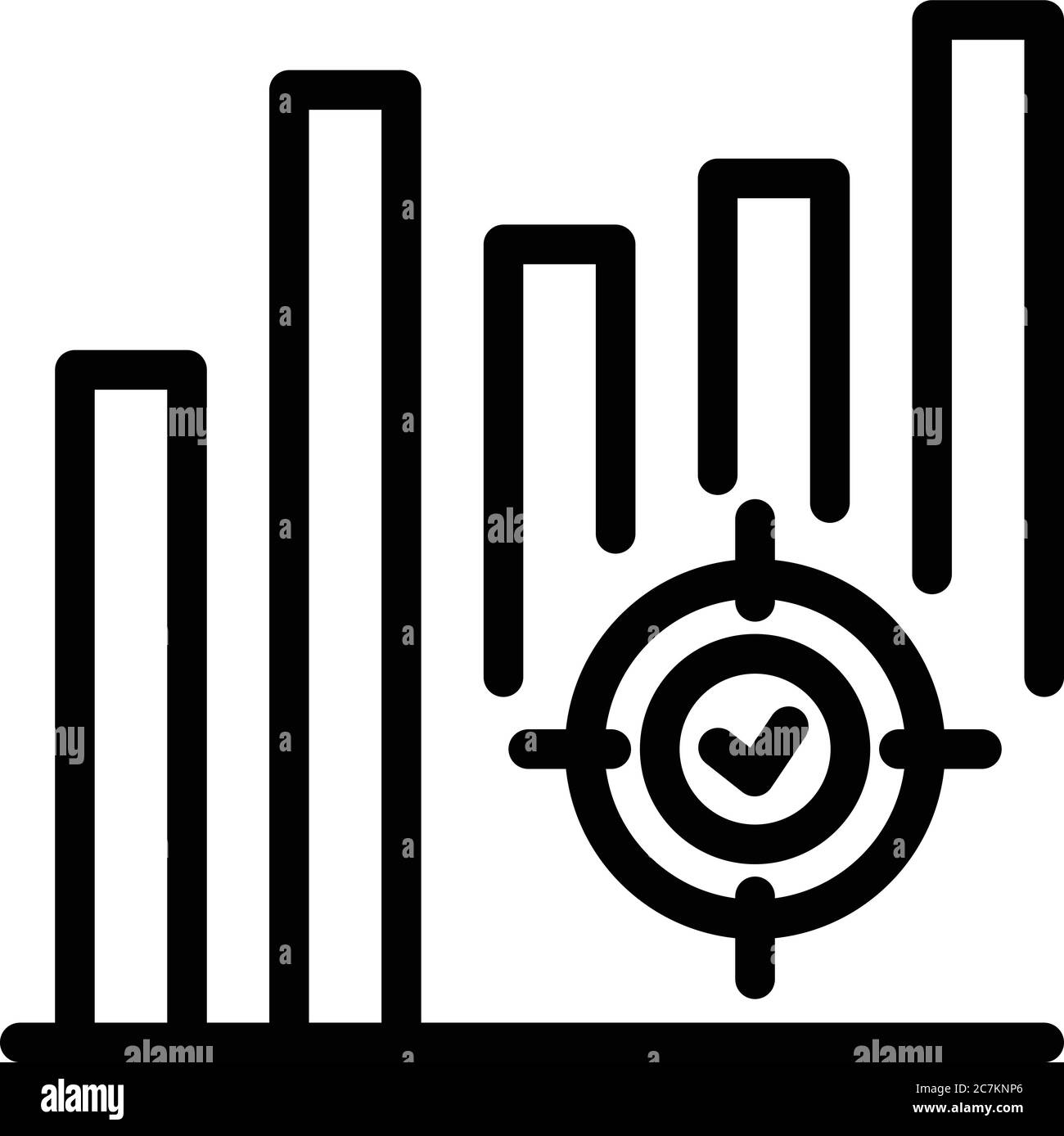 Target graph finance icon, outline style Stock Vector Image & Art - Alamy