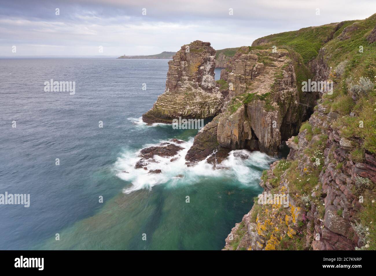 Cliffs from the Cap Frehel in Brittany, France Stock Photo - Alamy