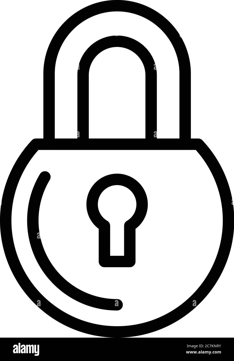 Padlock icon, outline style Stock Vector Image & Art - Alamy