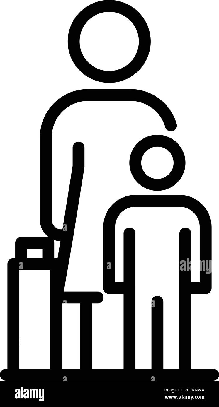 Illegal immigrants icon, outline style Stock Vector Image & Art - Alamy