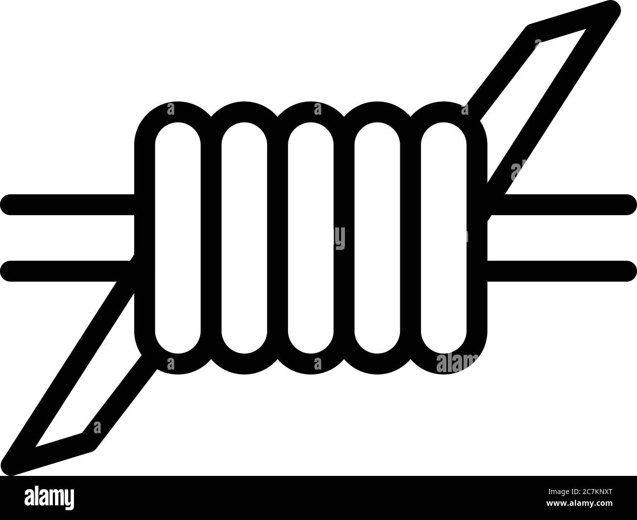 Spike wire icon, outline style Stock Vector Image & Art - Alamy