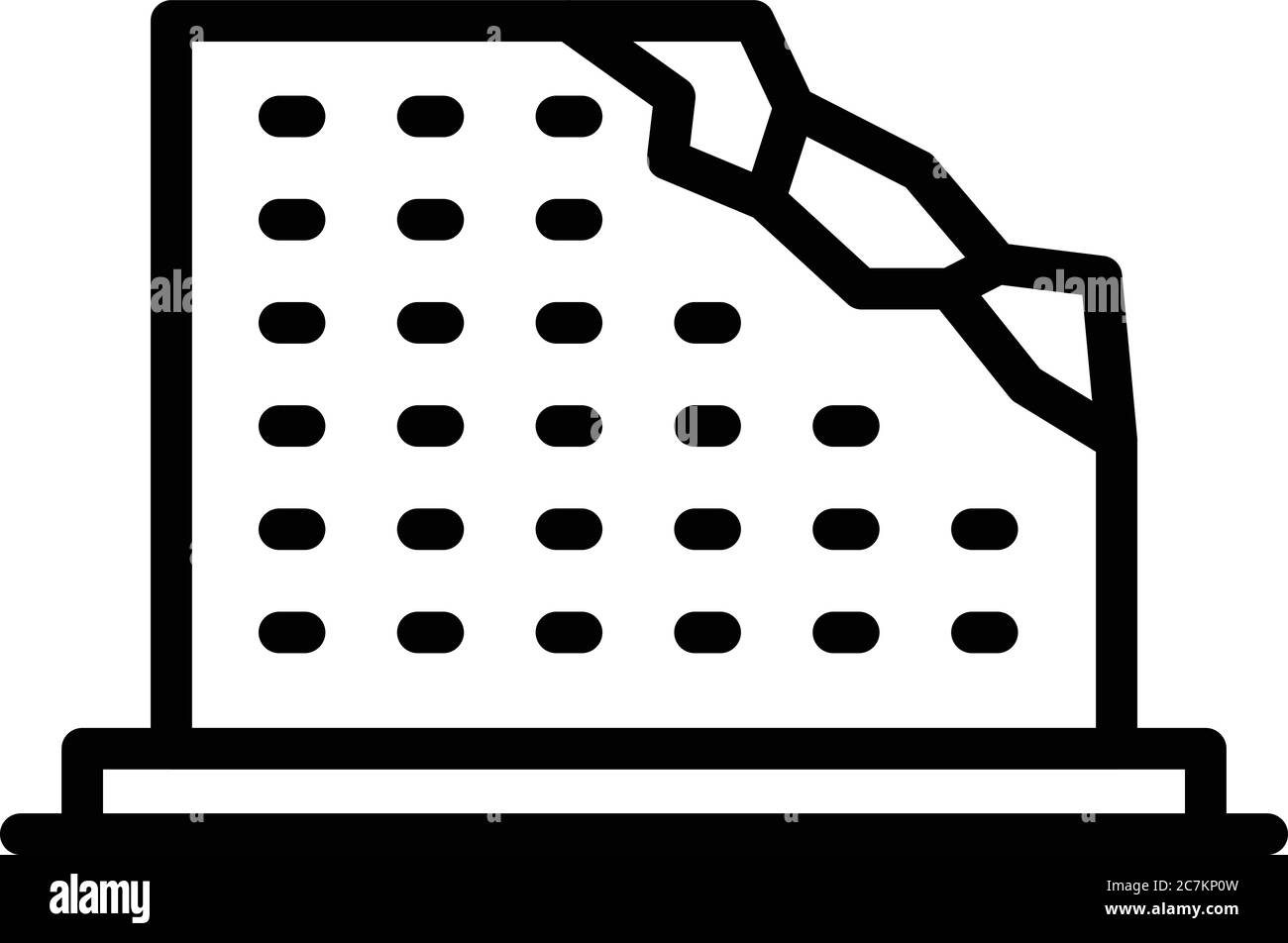 Wrecked building concrete Stock Vector Images - Alamy