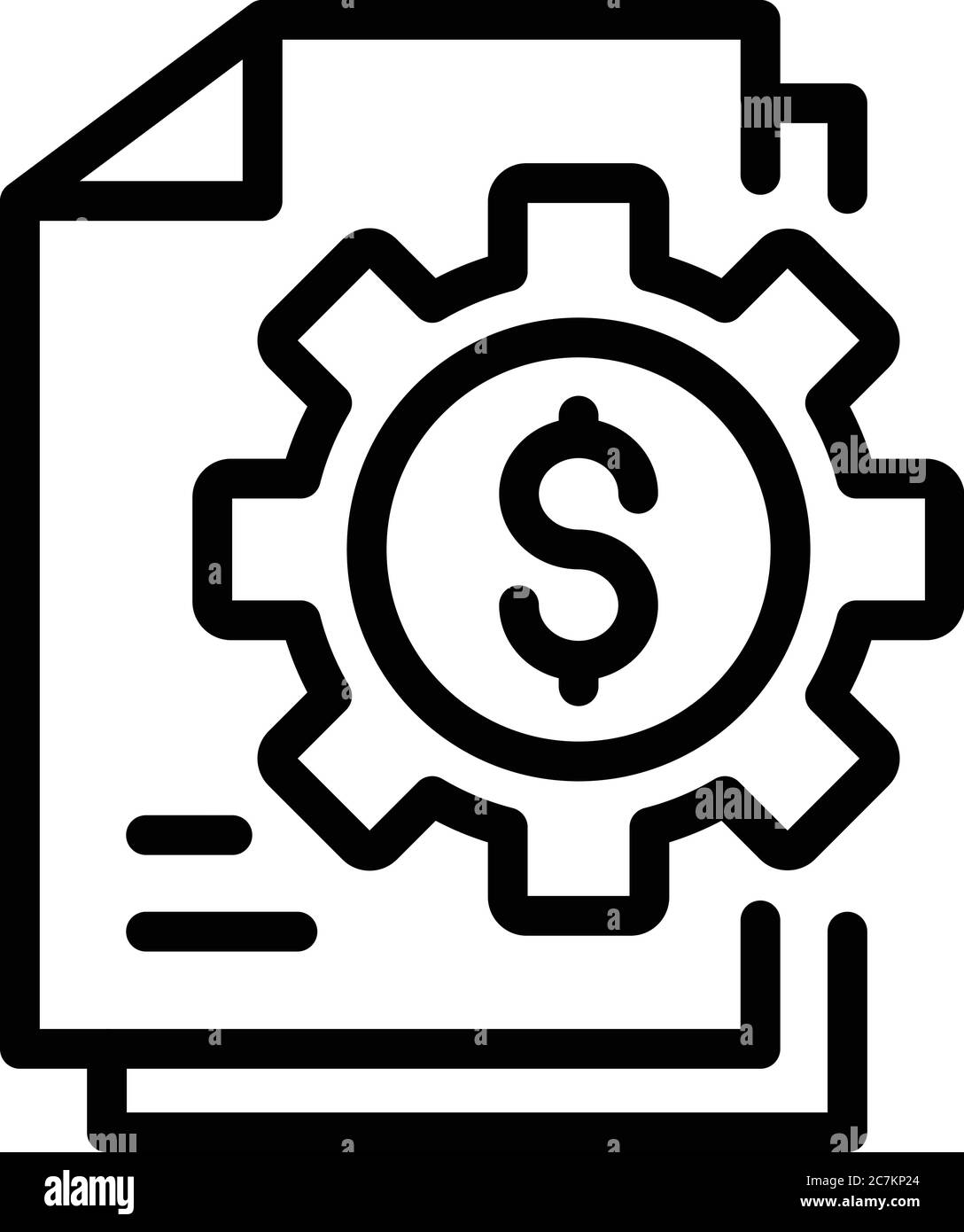 Money credit gear paper icon, outline style Stock Vector Image & Art ...